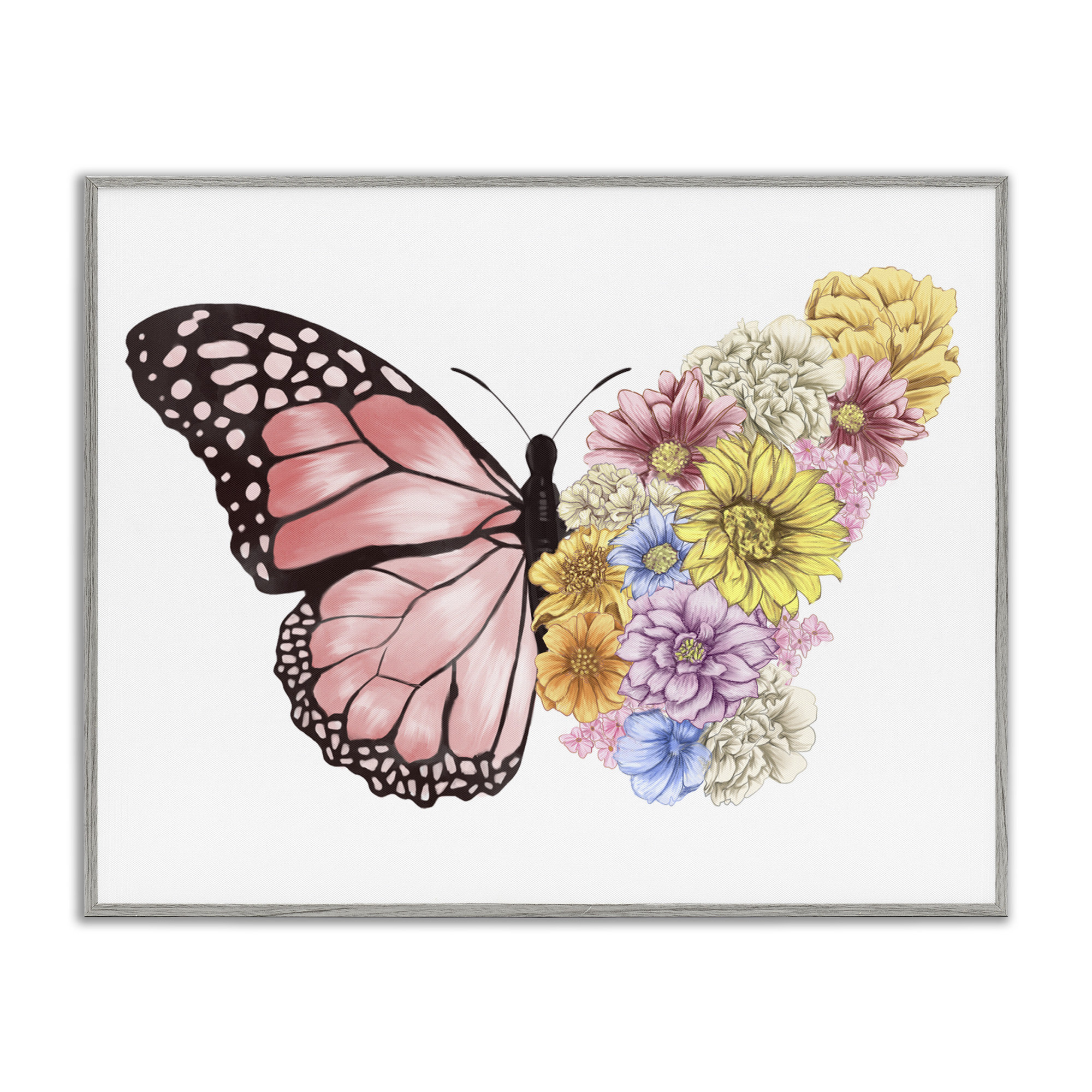 Dakota Fields Butterfly Floral Bouquet Wing Giclee Art by Ziwei Li ...