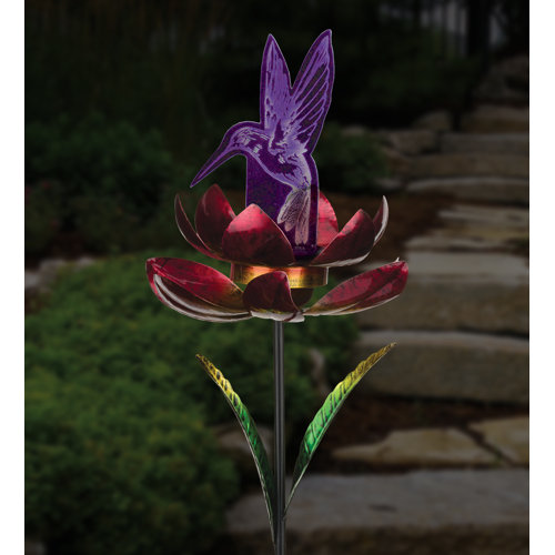 Regal Art & Gift Illusion Solar Spinner Stakes - Hummingbird | Wayfair