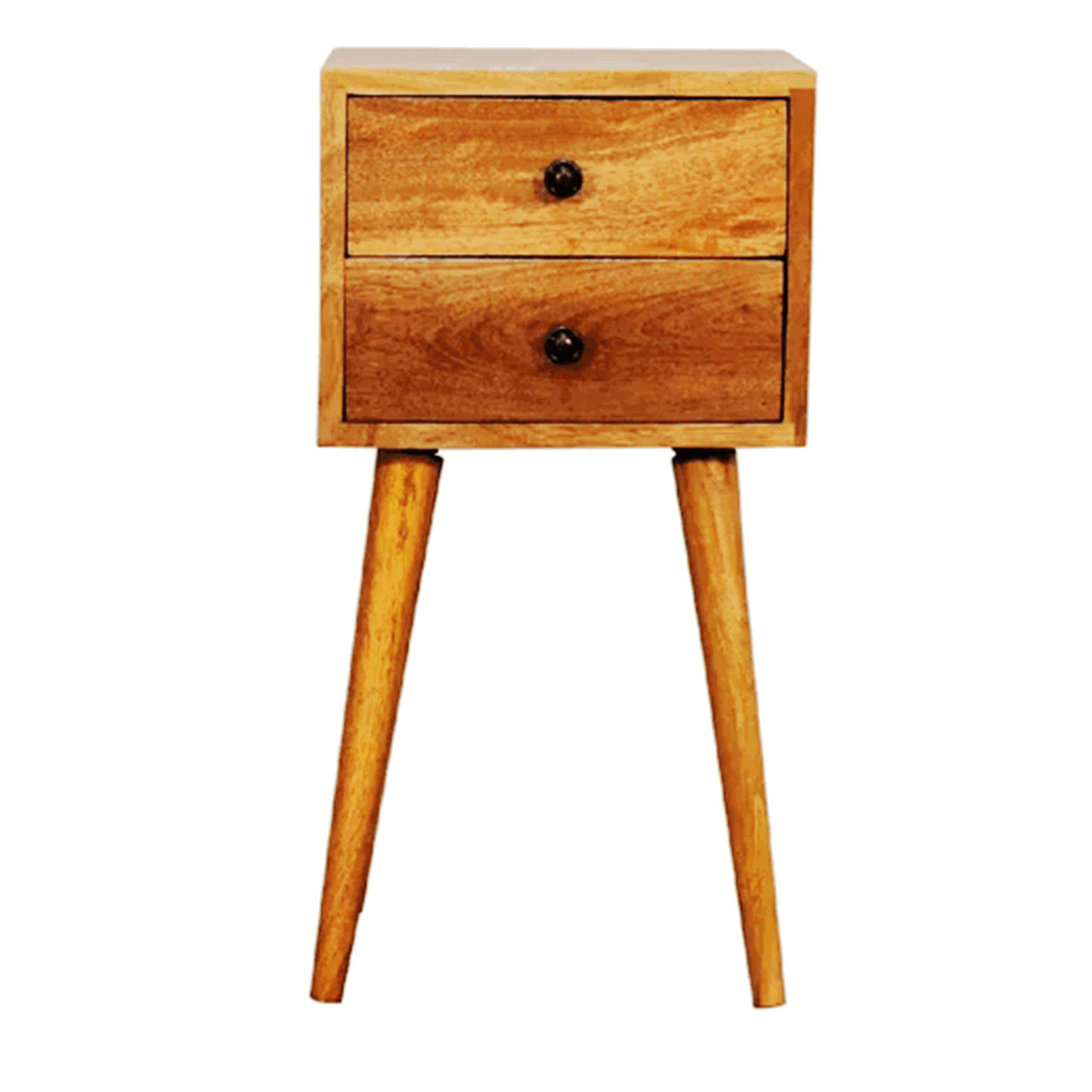 Millwood Pines Multi-Function 2 Drawer Nightstand With Space Saving ...