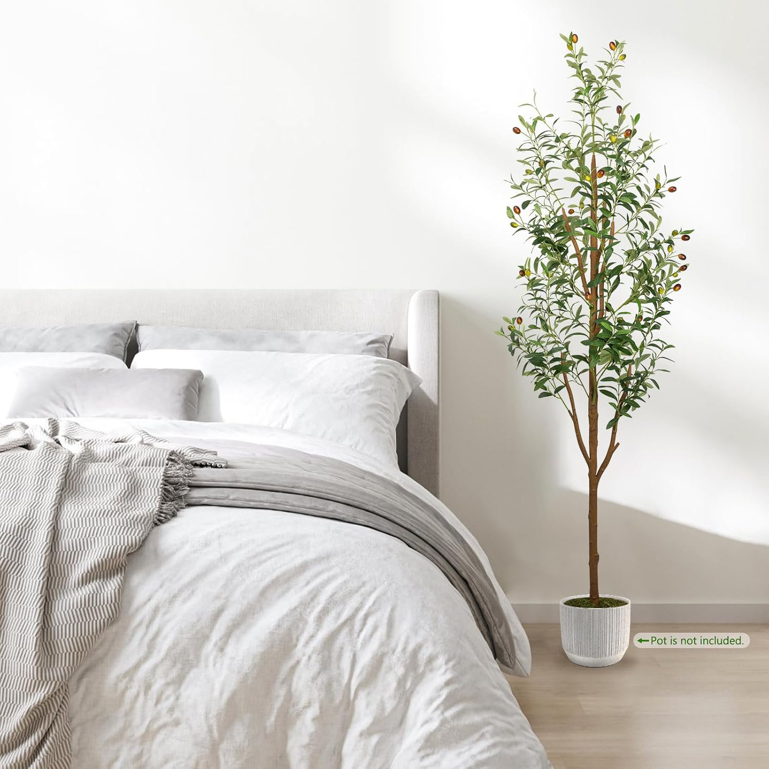 Primrue 6FT Artificial Olive Tree Indoor Tall Faux Olive Trees With ...