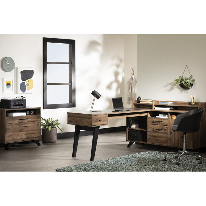 Ivy Bronx Helsy Computer Desk & Reviews | Wayfair