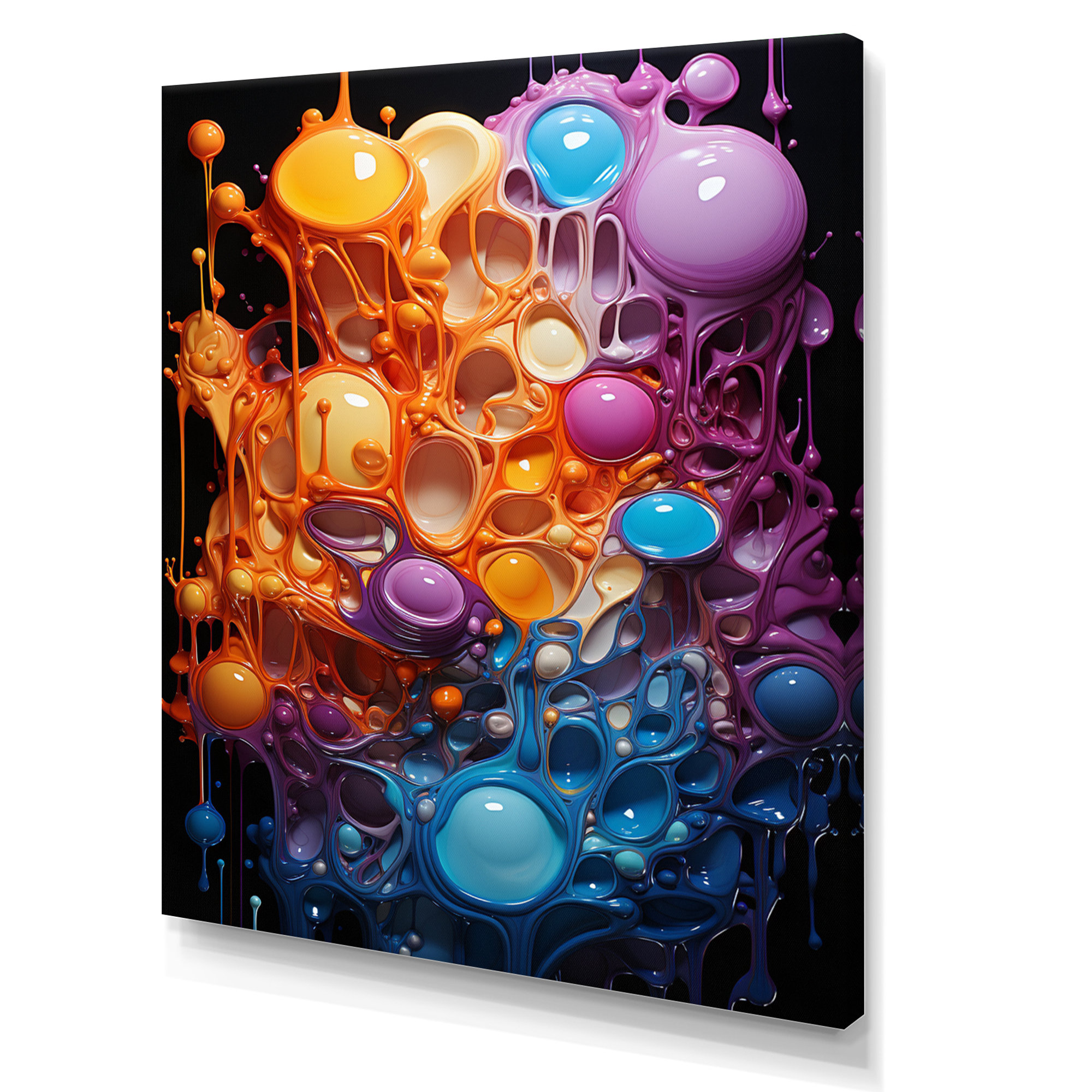 Latitude Run® Orange And Blue Abstracted Realities On Canvas Print ...