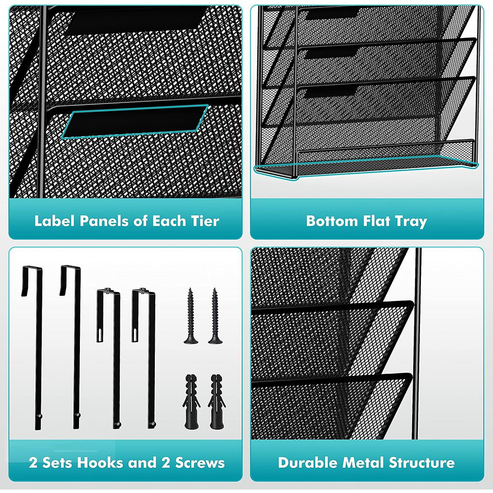 Latitude Run® 7-Tier Wall Hanging File Organizer Cubicle Hanging ...