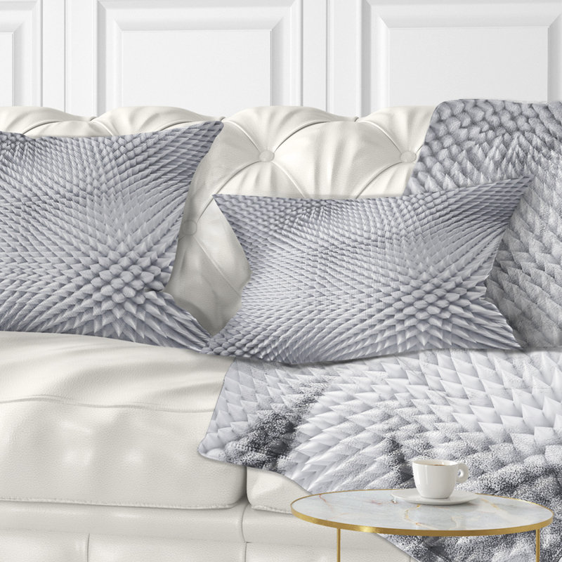 Design Art Small 3D White Prickly Design - Abstract Printed Pillow ...