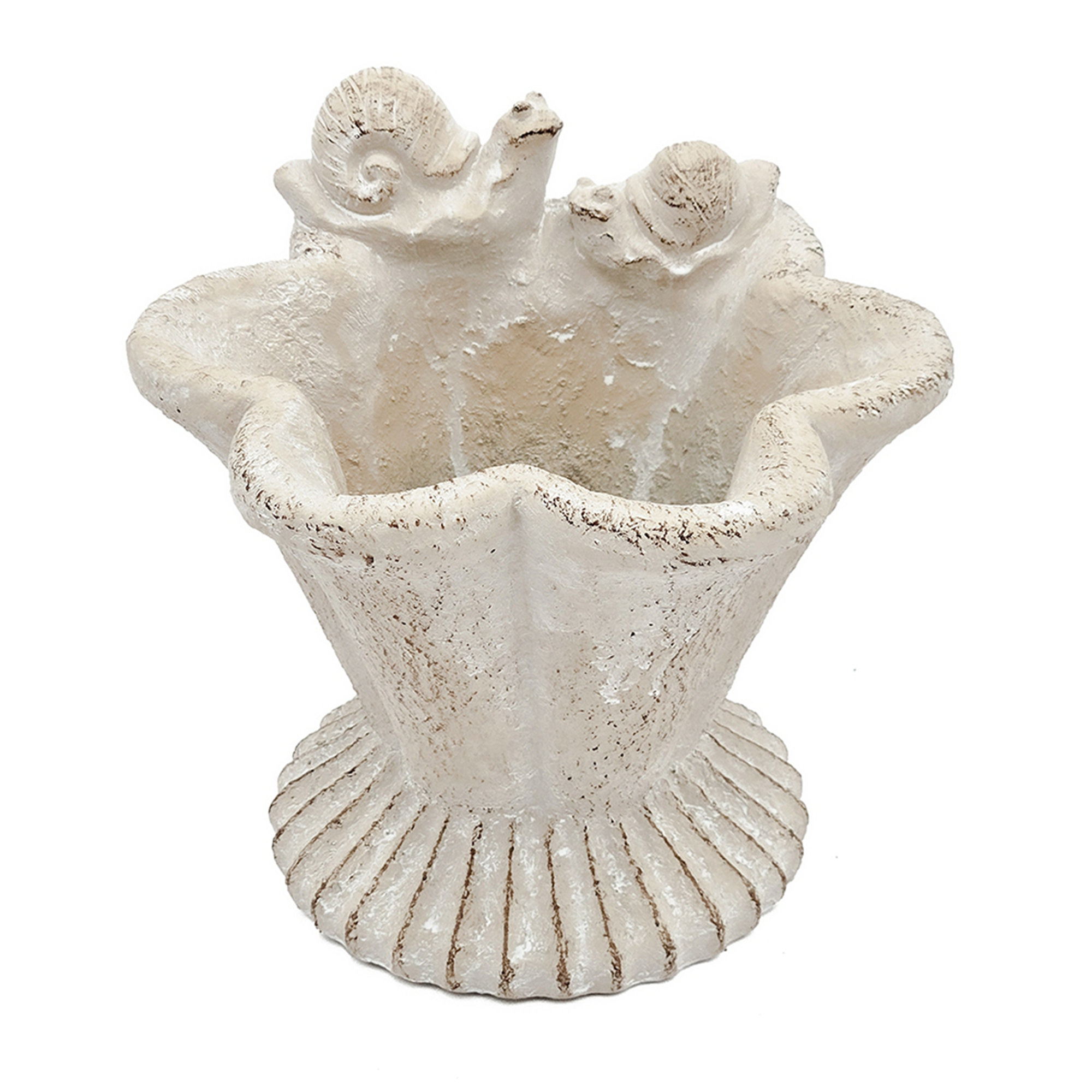 Ophelia & Co. Sand and Cement Coral Planter with Textured Beige Finish ...
