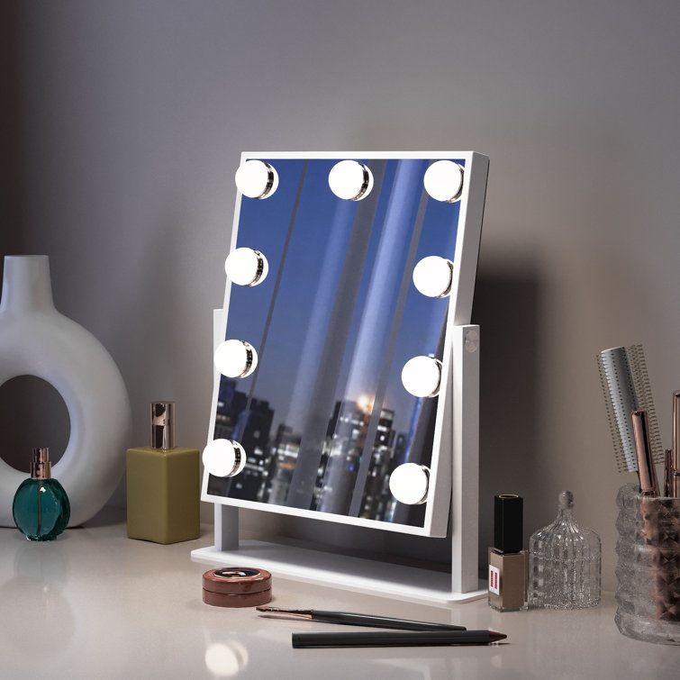 Blue Elephant Rectangle LED Metal Freestanding Mirror & Reviews ...