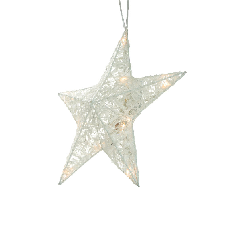 The Holiday Aisle® White Hanging Elegant Lighted Star | Wayfair