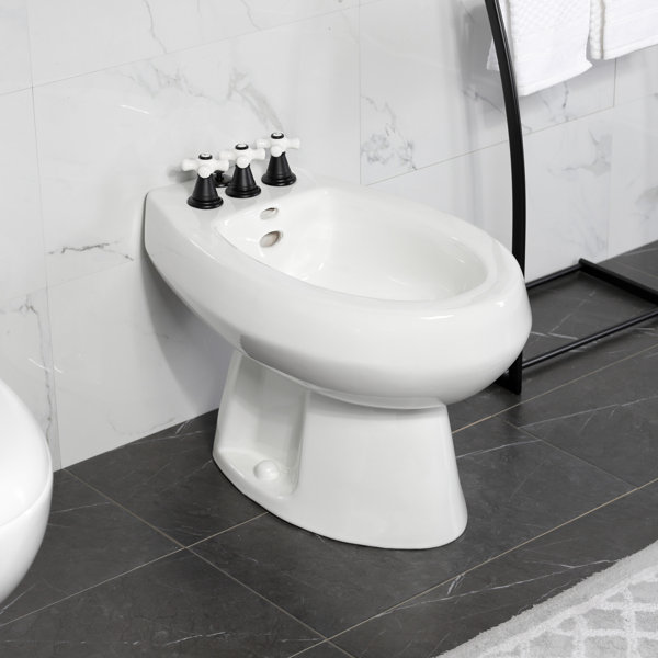 Kingston Brass Victorian Three-Handle Vertical Spray Bidet Faucet with ...