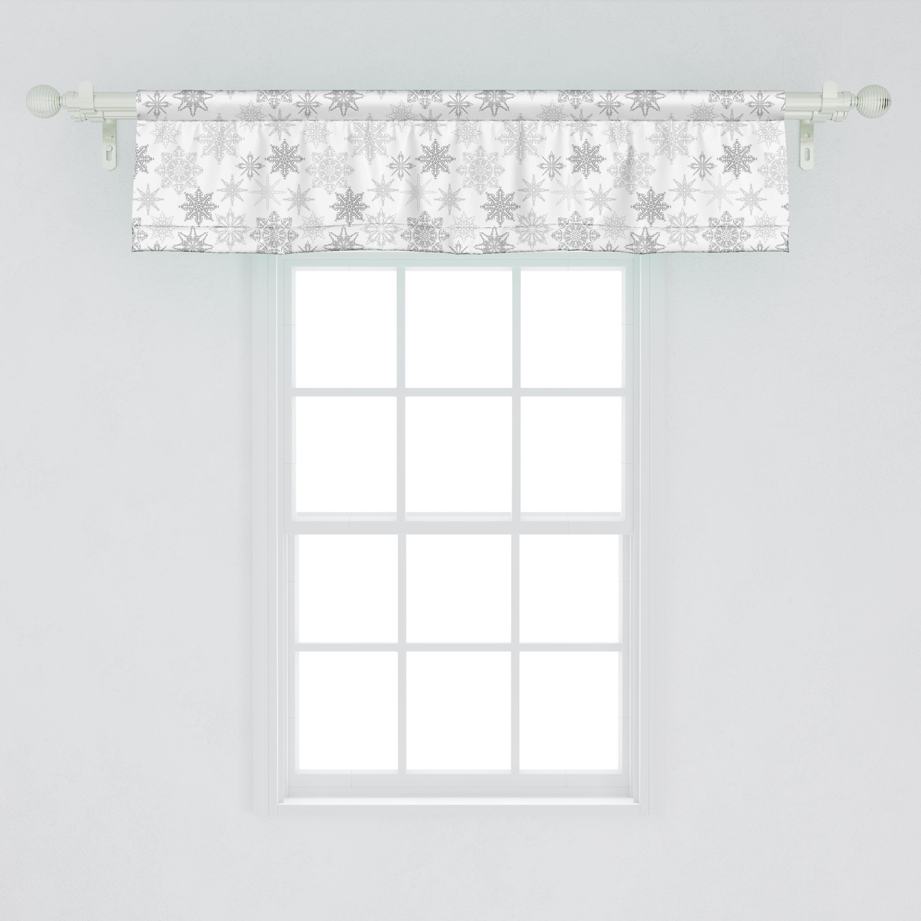 Ambesonne Winter Valance Pack of 2 Ornate Crystals of Ice 47930 | Wayfair