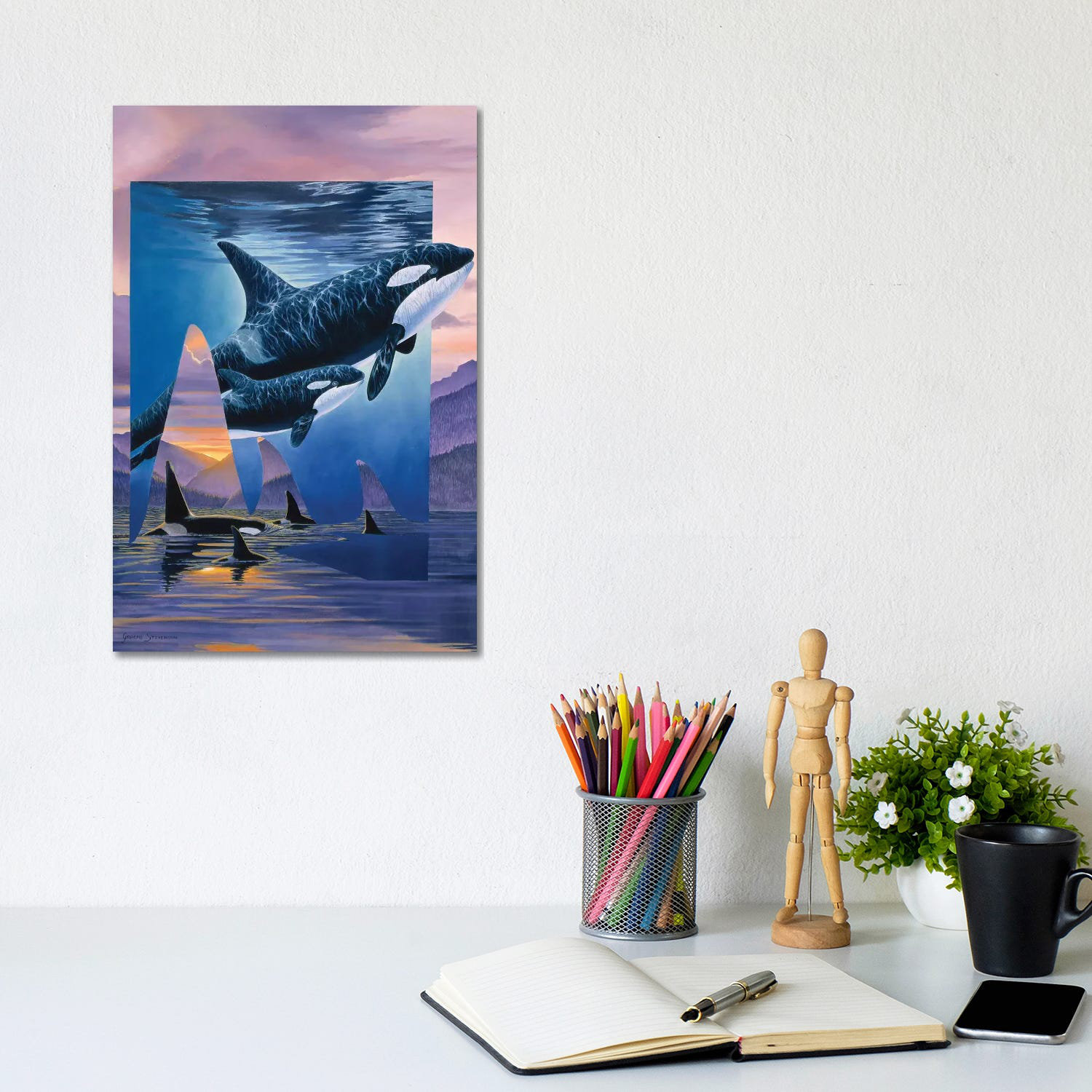 East Urban Home Orca Song by Graeme Stevenson - Painting Print | Wayfair
