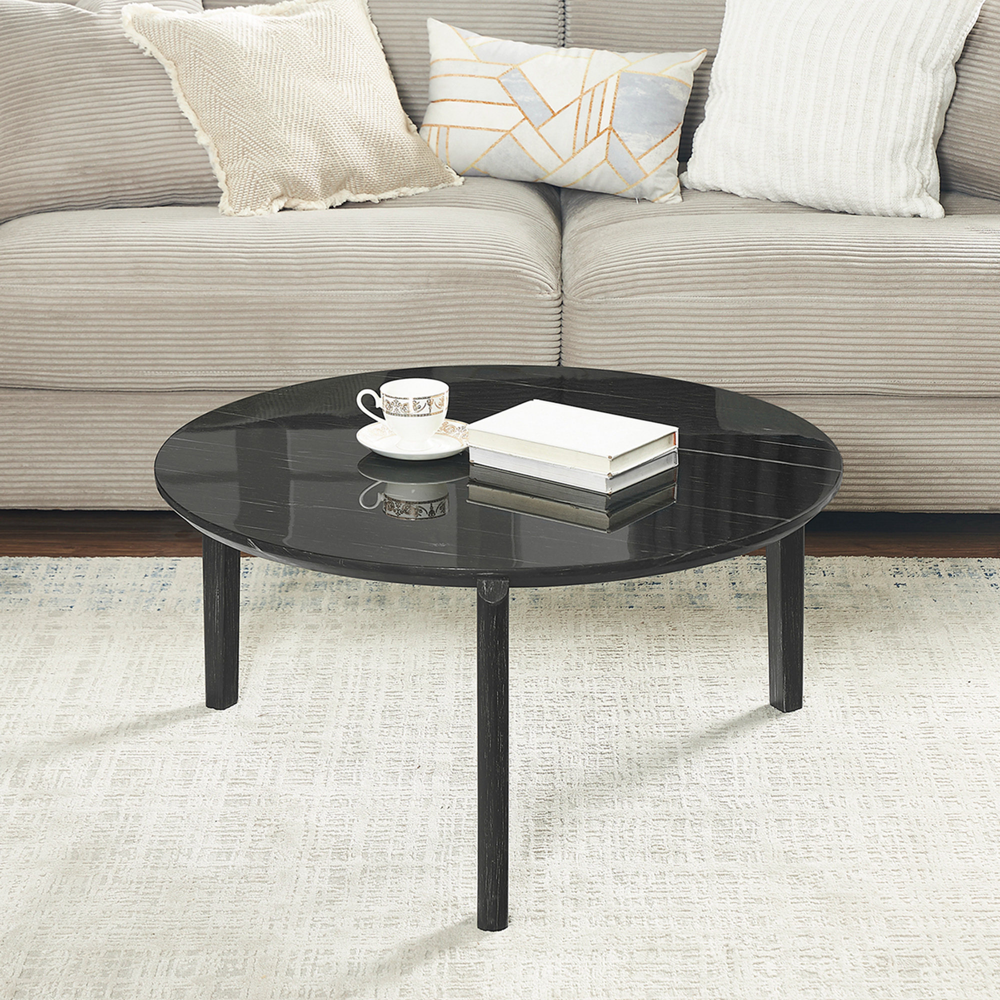 Wrought Studio 36" Round Coffee Table Small Modern Coffee Tables ...