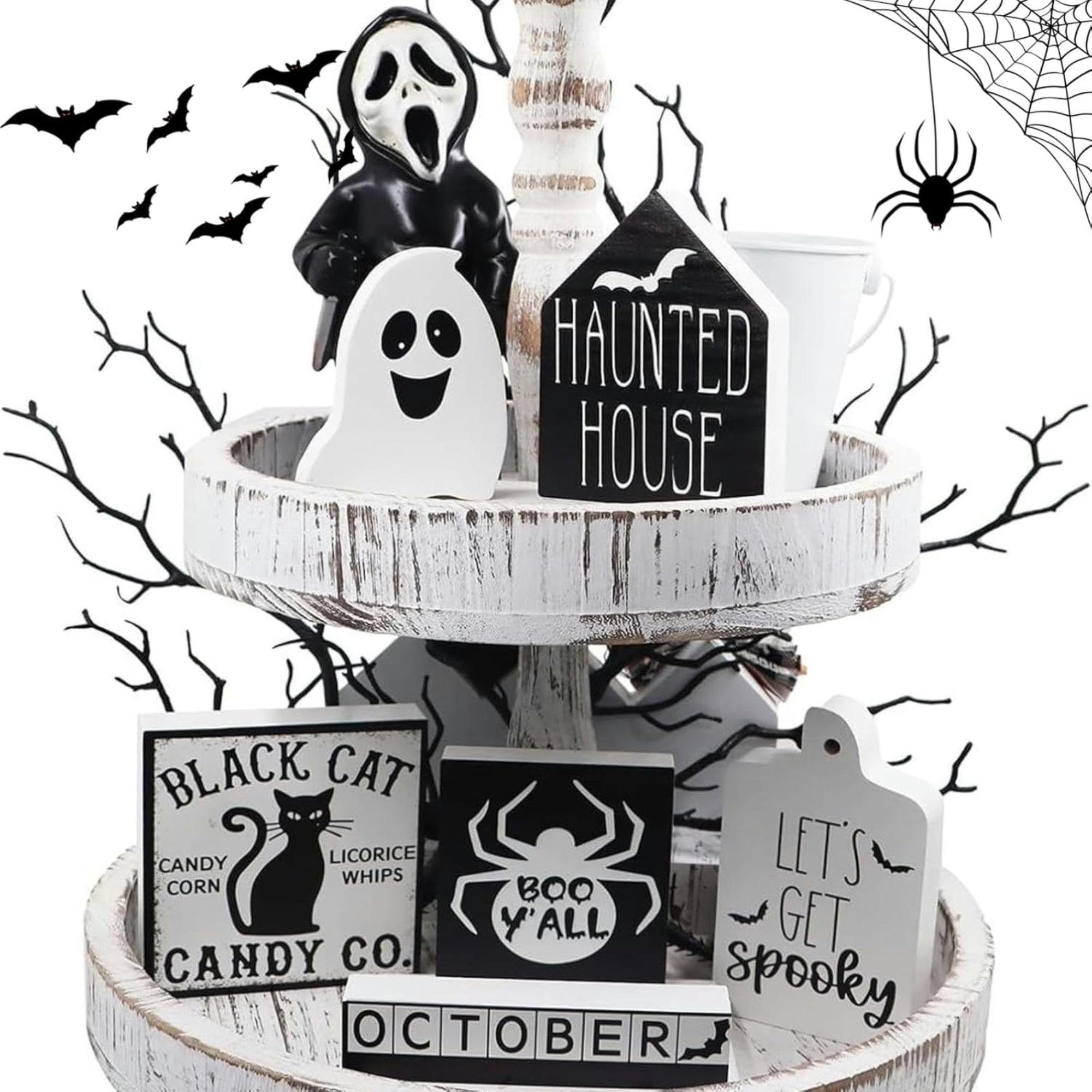 The Holiday Aisle® Halloween Decorations Tiered Tray,Halloween Decor ...