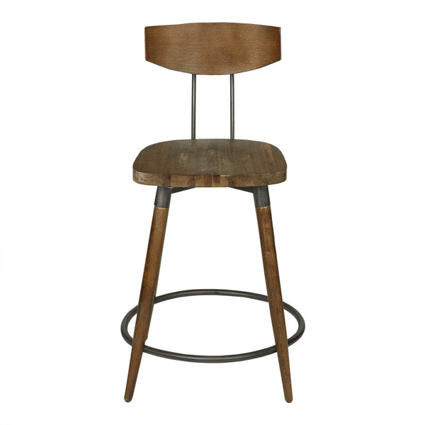 Corrigan Studio® Dannie Rustic 24-Inch Counter Stool With Back | Wayfair