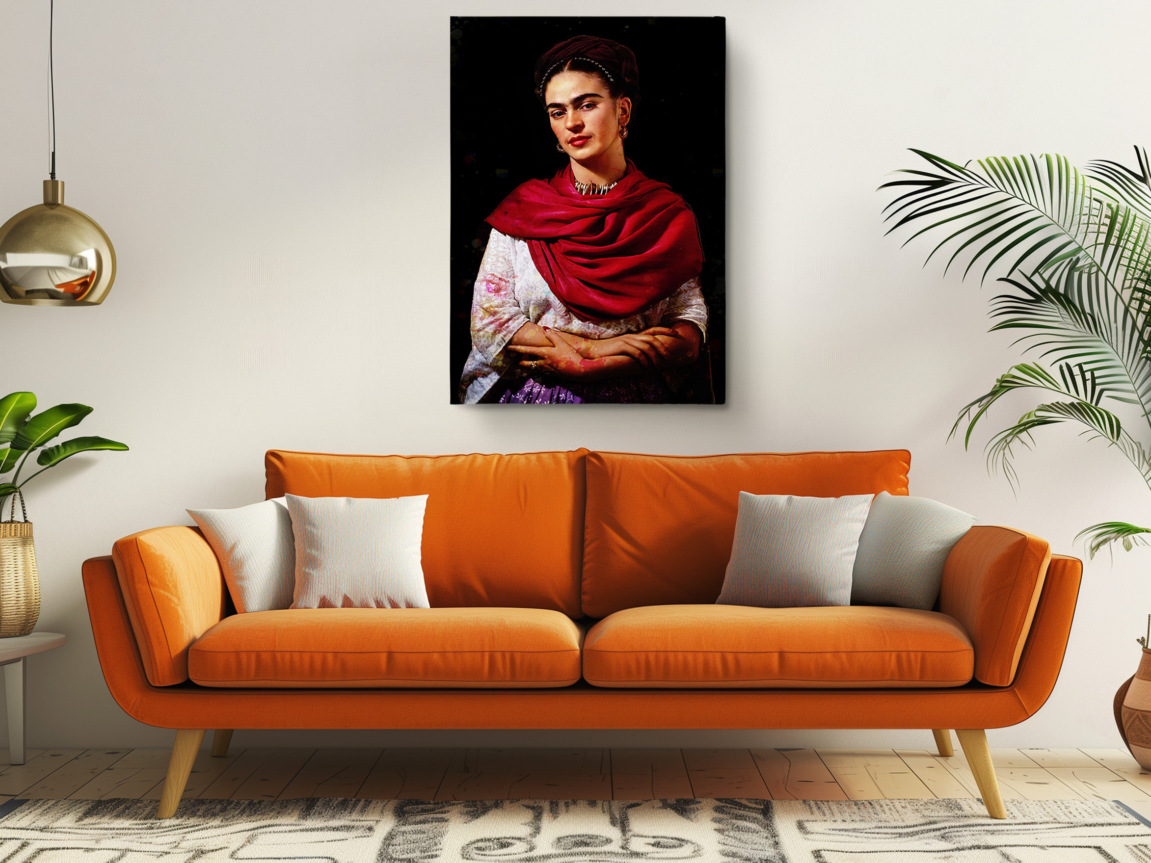 Dakota Fields Frida Kahlo Stylish Self Portrait Canvas Print - Wayfair ...
