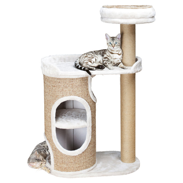 TRIXIE Falco 46" Cat Tree, 2-Level Cat Scratcher, 2-Story Sisal Covered ...