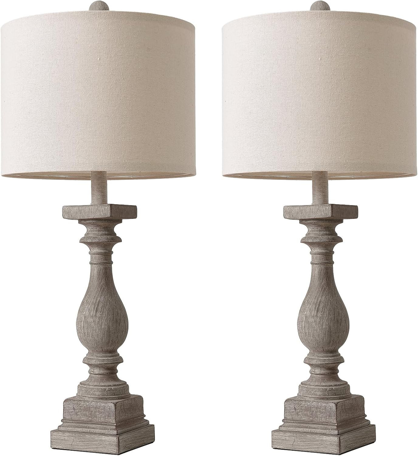 One Allium Way® 27" Farmhouse Table Lamps With USB-A +C Ports, Vintage ...