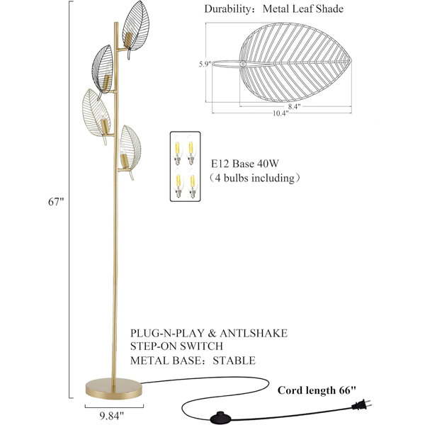 Mercer41 Catarcio 67'' LED Tree Floor Lamp | Wayfair