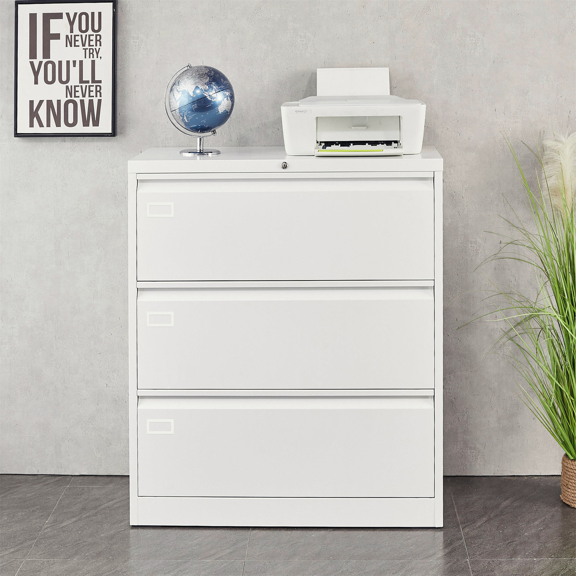 Latitude Run® Mekela 35.43 Wide 3 -Drawer File Cabinet | Wayfair
