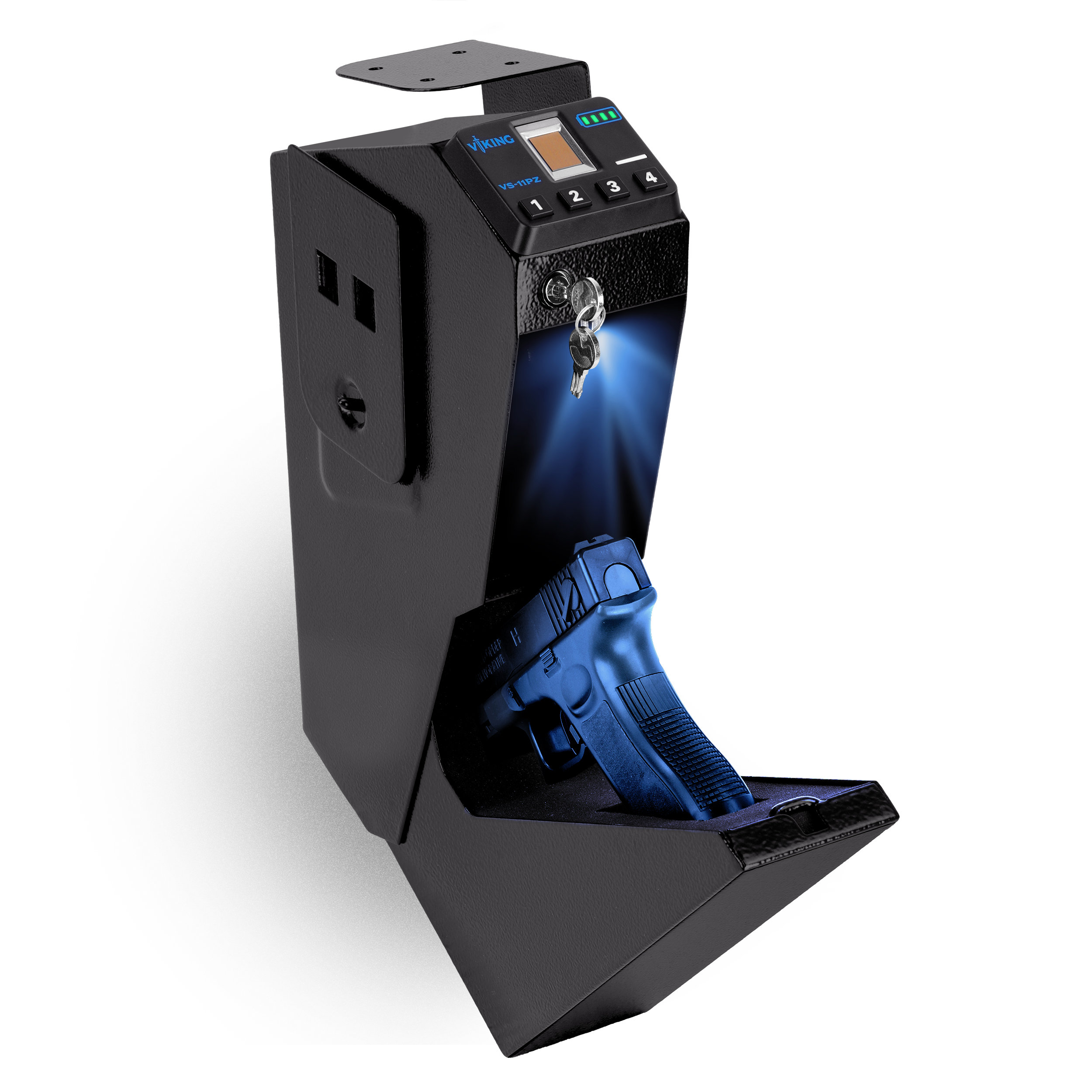 Viking Security Safe VS-11PZ Fast Access Biometric Handgun Fingerprint ...