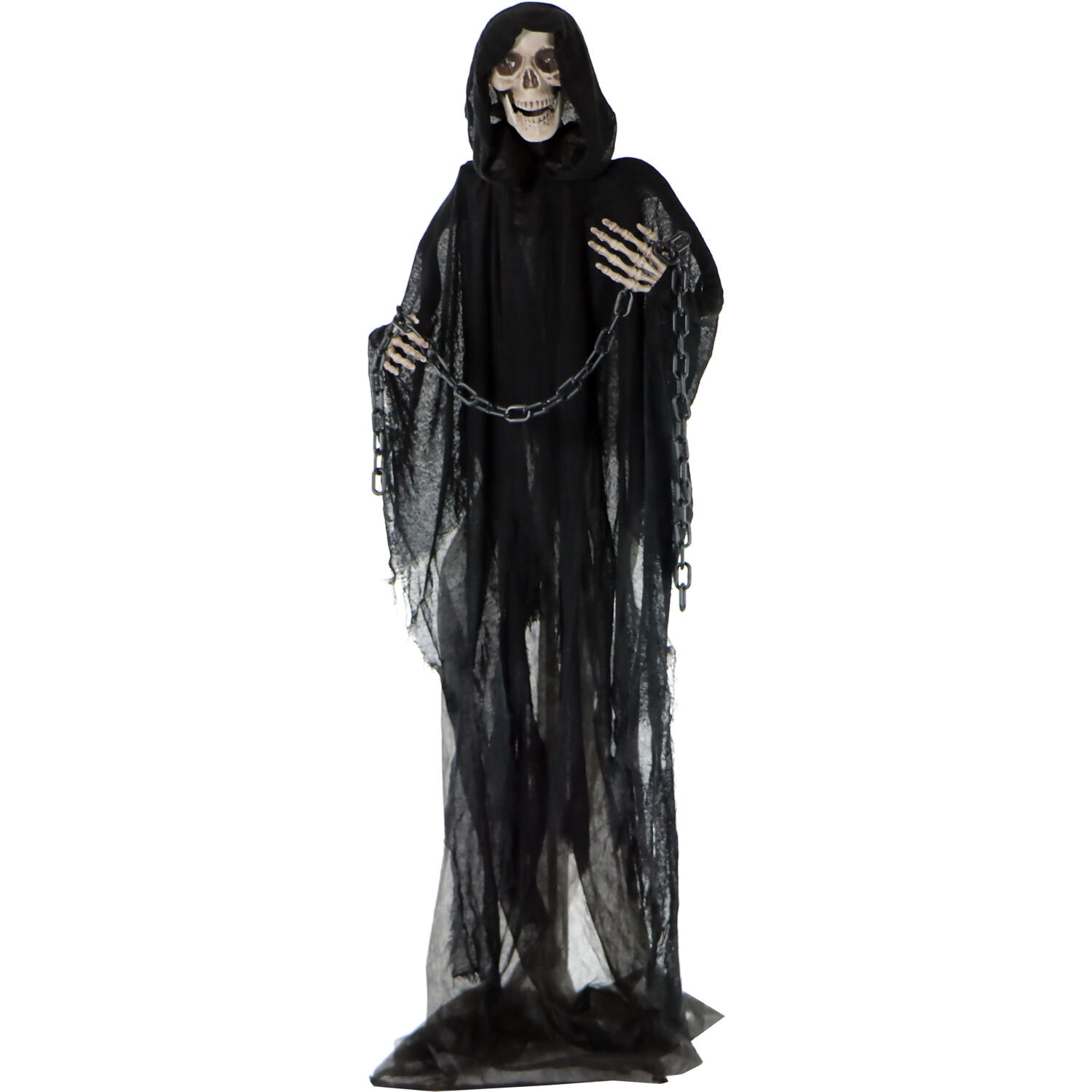 Haunted Hill Farm 68 In. Life-Size Scary Grim Reaper with Chain ...