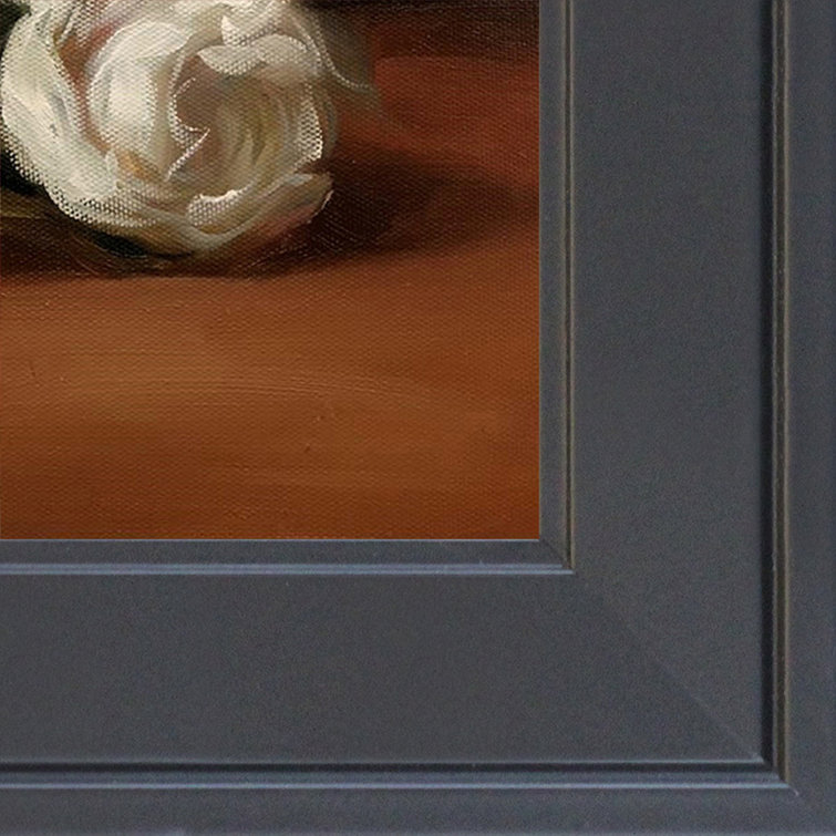 Red Barrel Studio® Branch Of White Peonies With Pruning Shears Framed ...