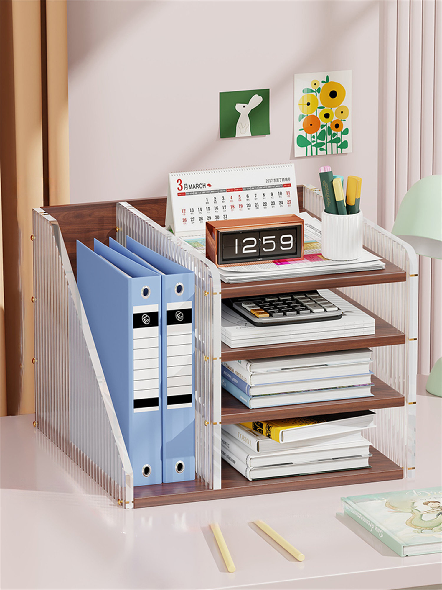 Hokku Designs Zakia Manufactured Wood Desk Organizer - Wayfair Canada