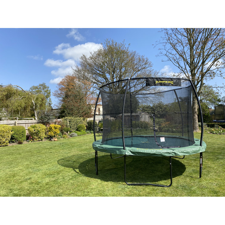 JumpKing 12ft JumpKing JumpPod Deluxe Trampoline with Safety Enclosure ...