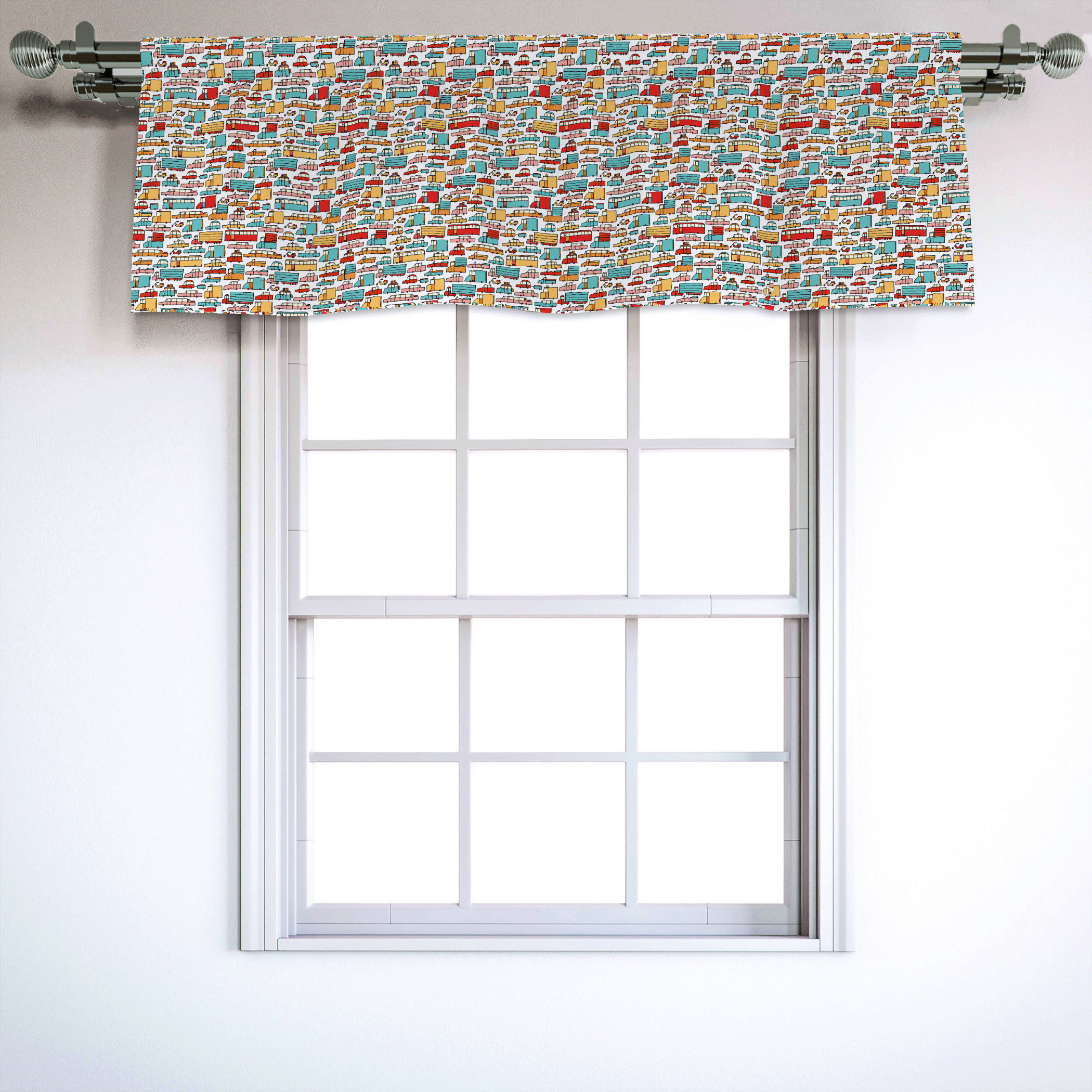 Ambesonne Cars 54" Window Valance | Wayfair