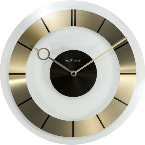 Nextime Glass Wall Clock | Wayfair