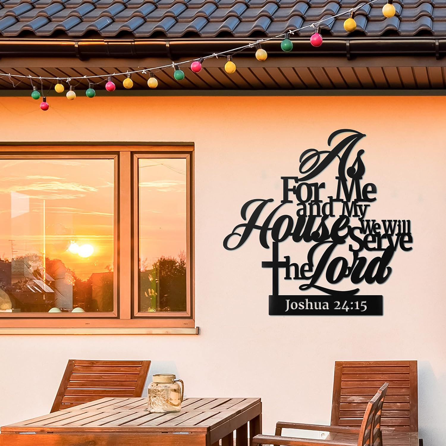 Trinx As For Me And My House Sign – Metal Bible Verses Wall Decor As ...