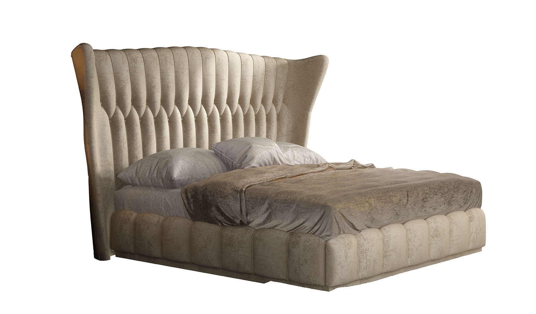 Rosdorf Park Khang Tufted Solid Wood and Upholstered Standard Bed | Wayfair