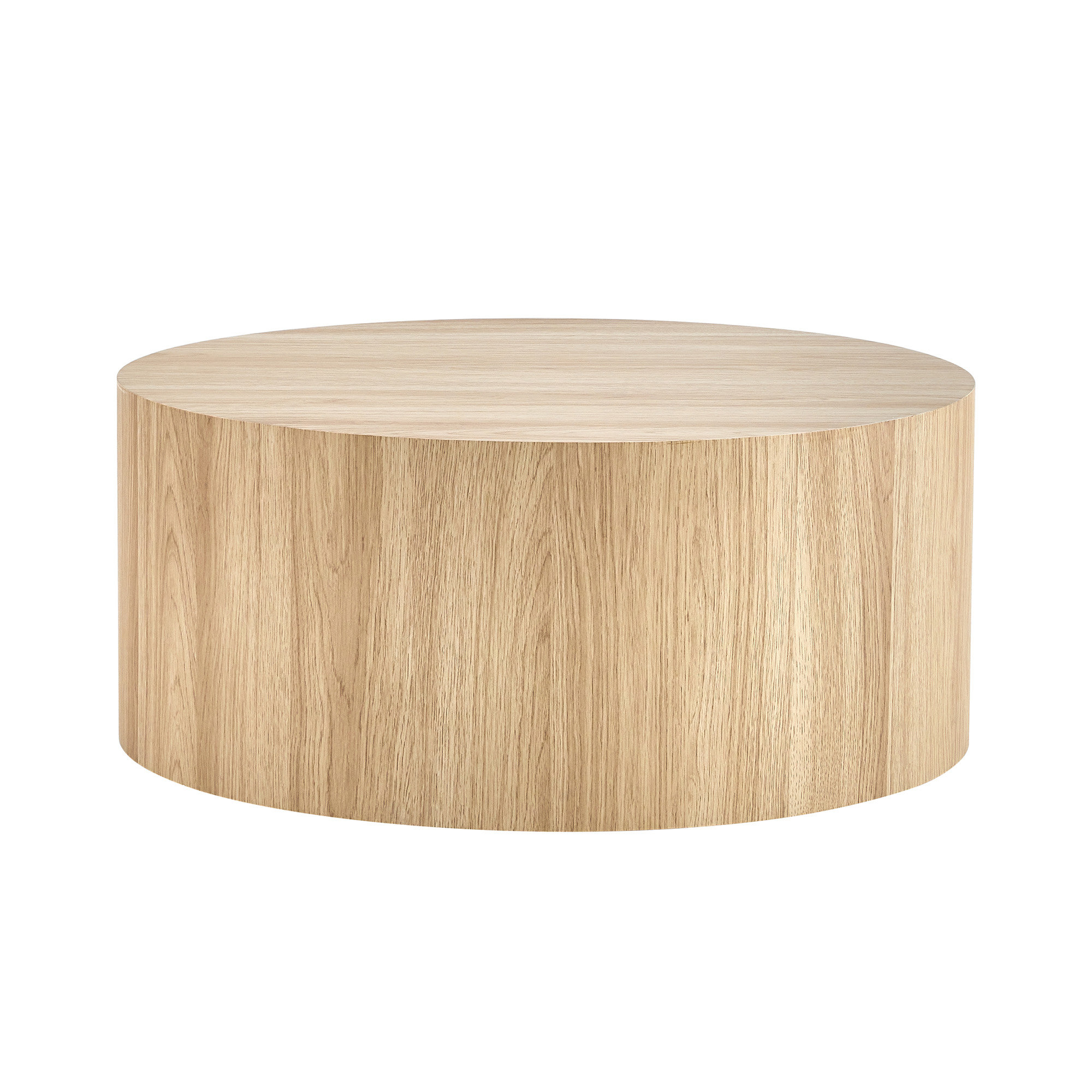 Loon Peak® A Simple Cylindrical Coffee Table In Natural Wood Color ...