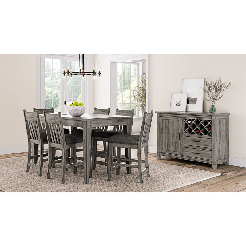 Winston Porter Rustic Counter Height Dining Table | Wayfair