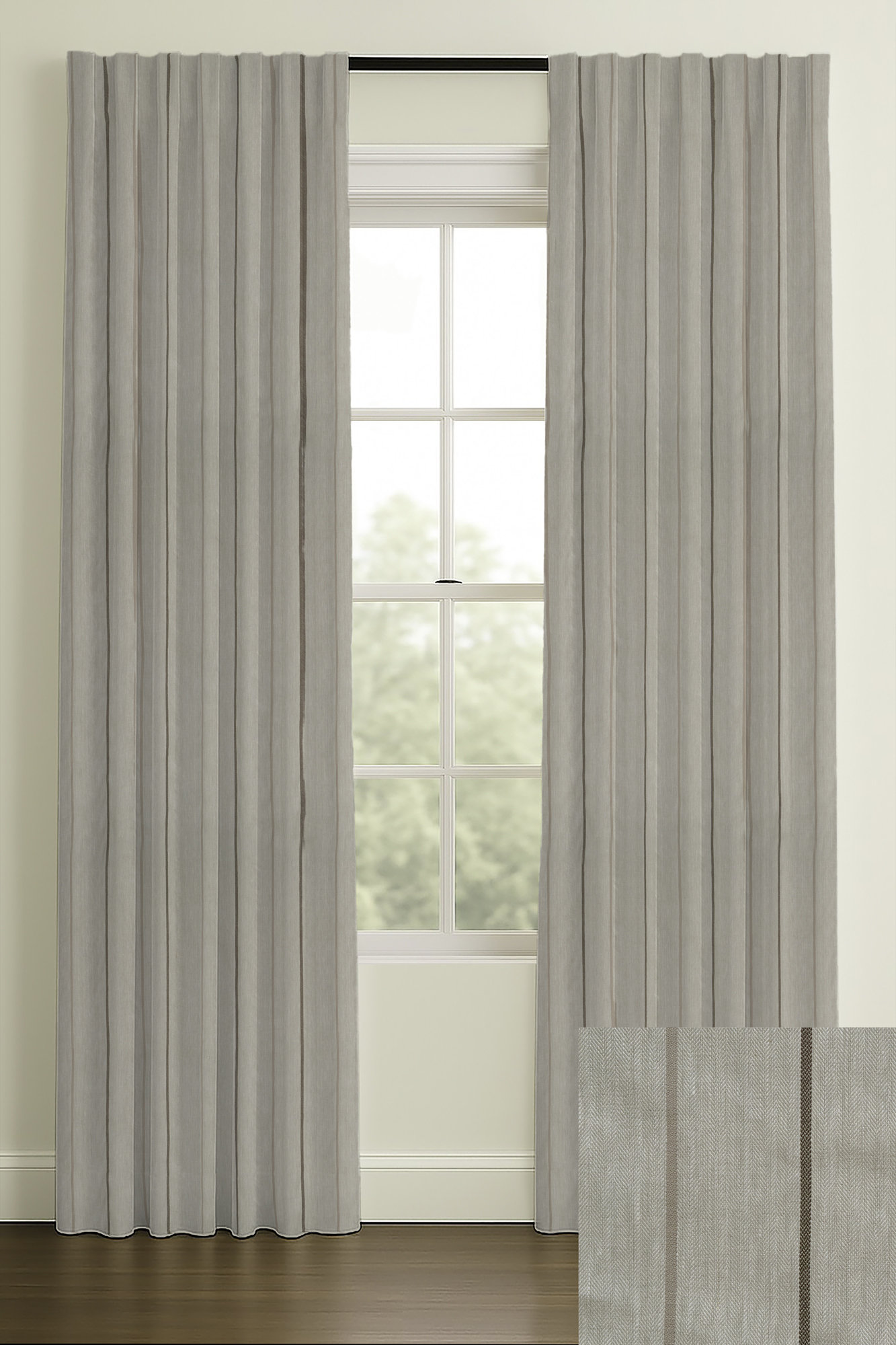 Hallmart Collectibles 108" Rod Pocket/Back Tab Double Lining ...