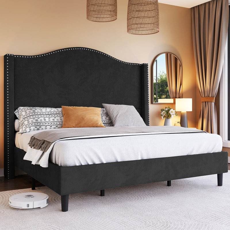 Lark Manor™ Ameera Upholstered Platform Bed & Reviews | Wayfair