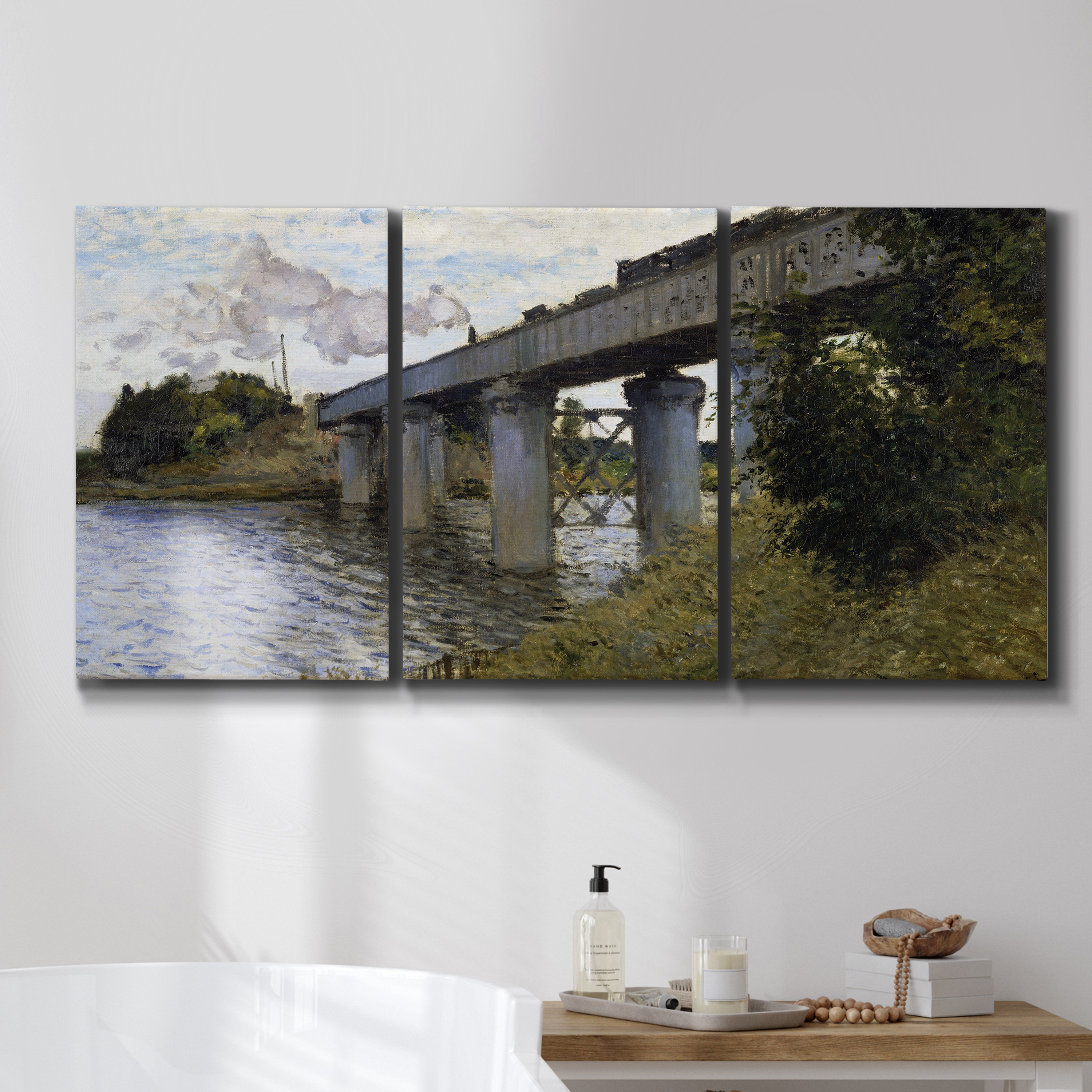Wexford Home Stone Slices II Framed On Canvas 3 Pieces Set | Wayfair