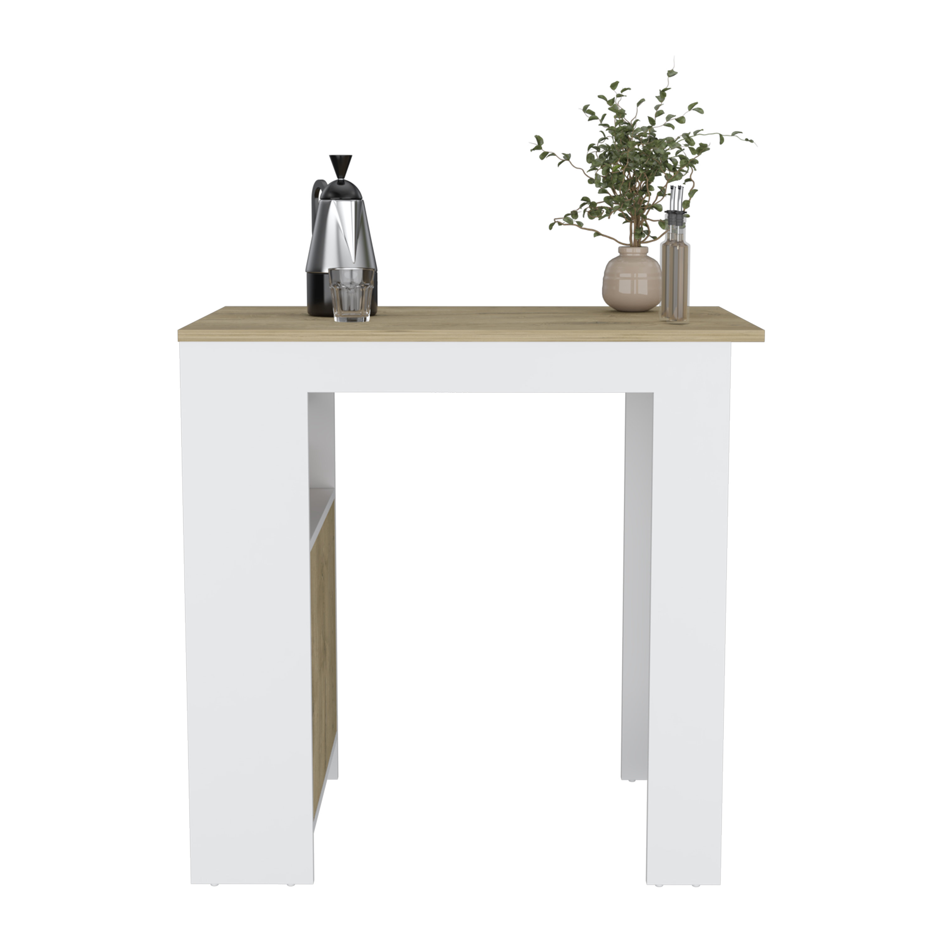 Latitude Run® Masset Kitchen Island with Side Shelves and Push to open ...