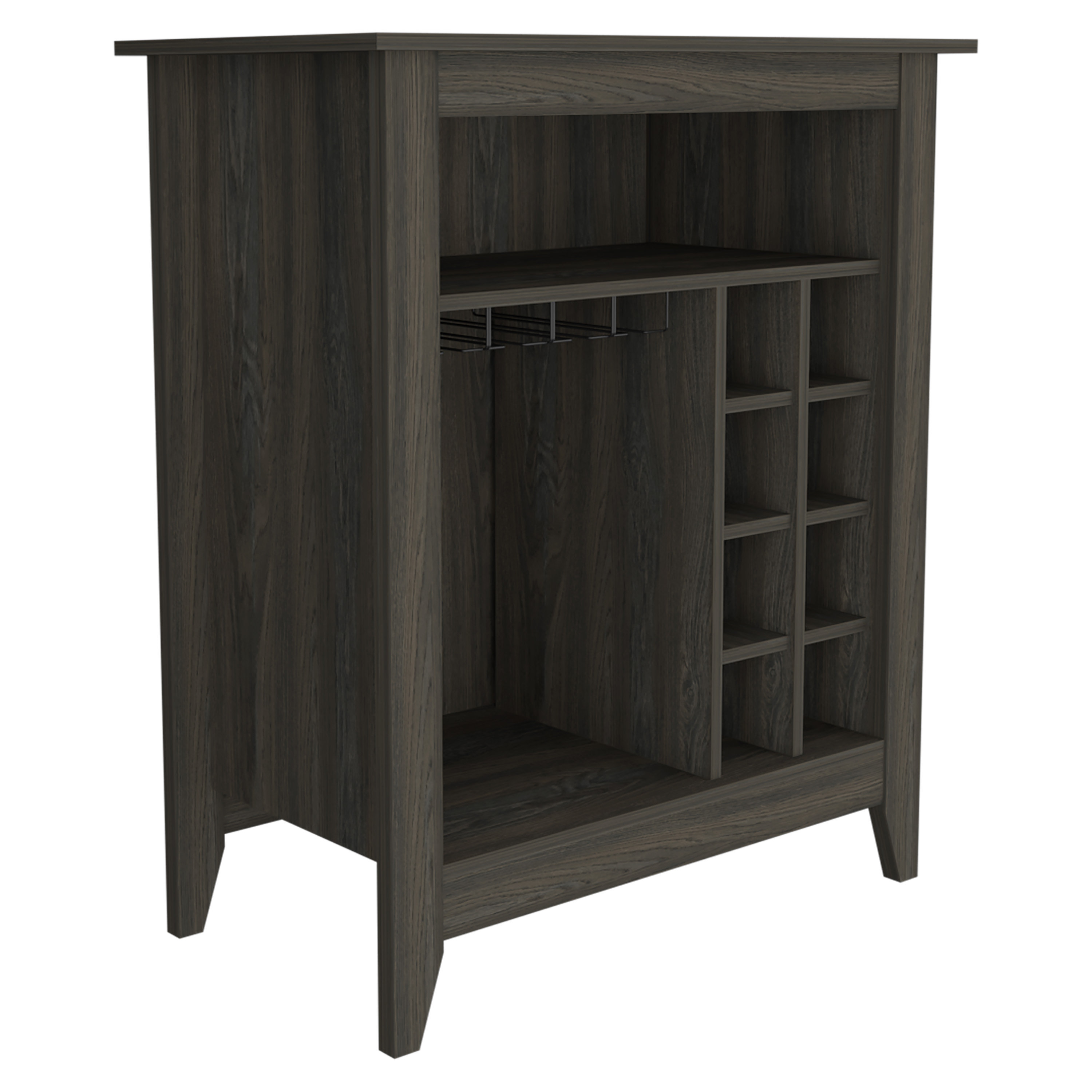 Red Barrel Studio® Future Bar Cabinet, with Six Wine Cubbies, One Open ...