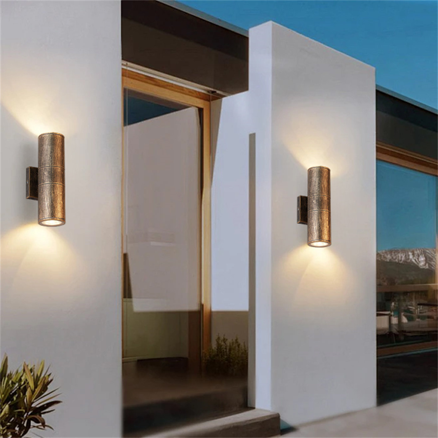 Latitude Run® Outdoor Wall Lights – 2 Pack Waterproof Exterior Sconces ...