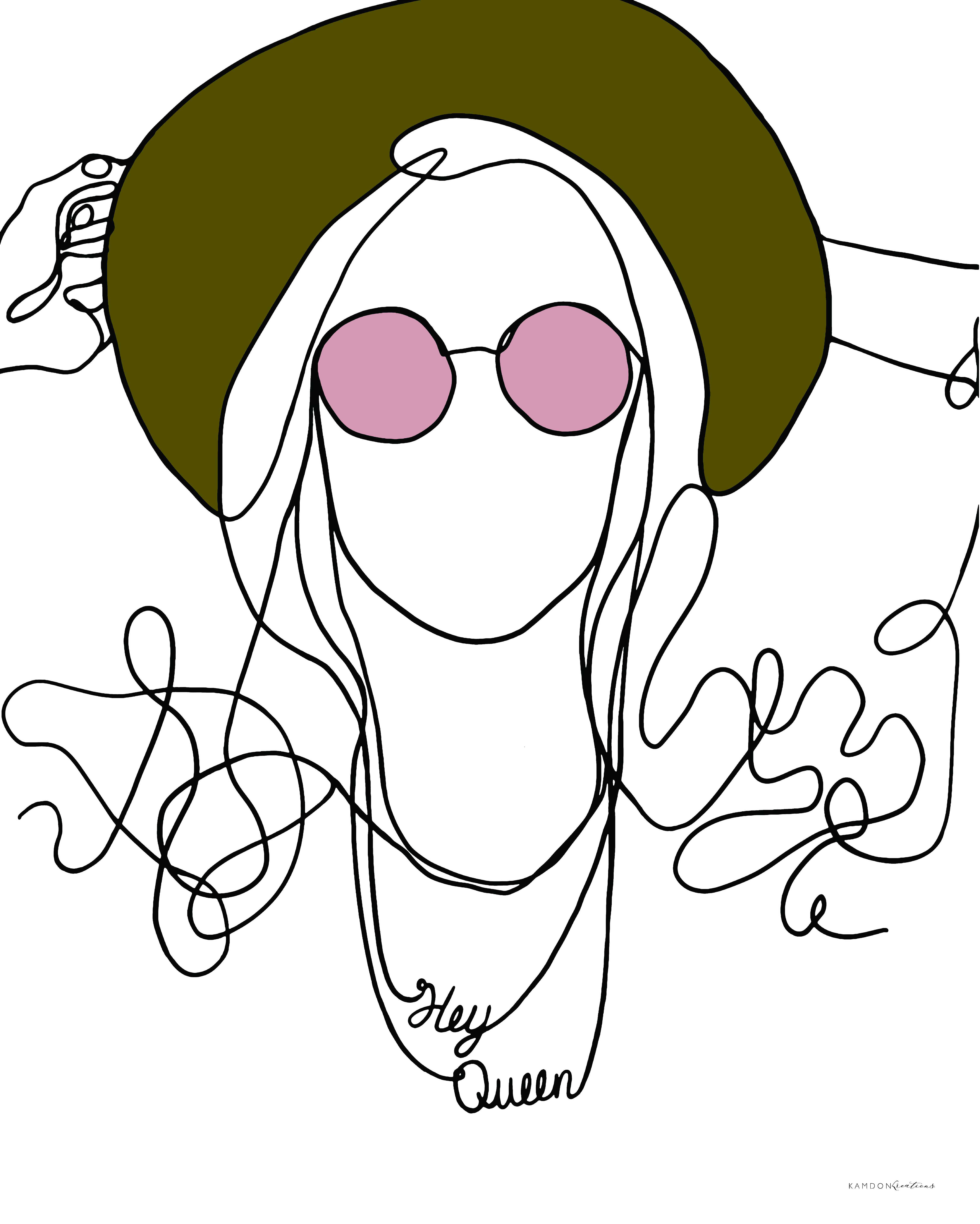 Orren Ellis Hey Queen - Wrapped Canvas Print | Wayfair