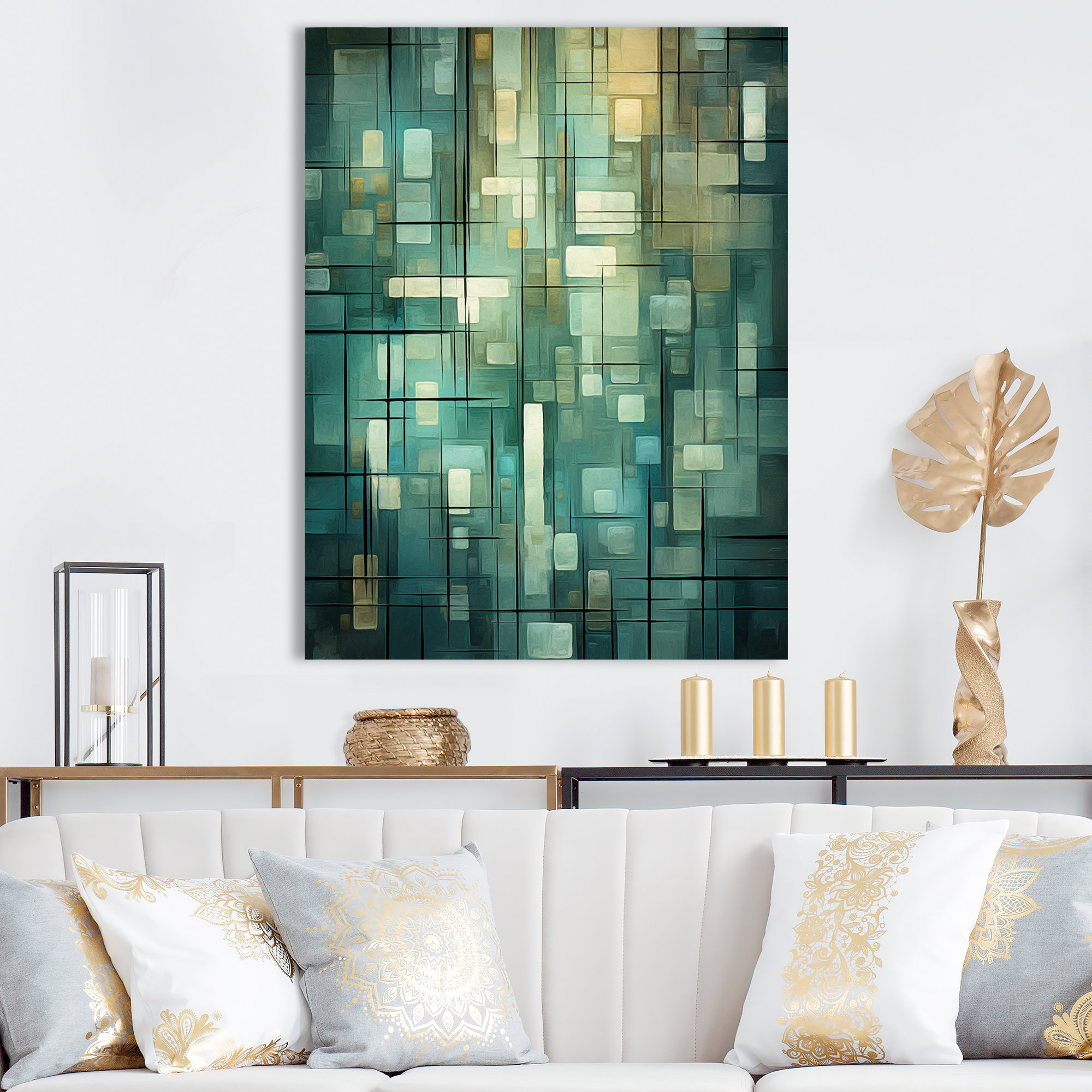 Wrought Studio™ Evanescence Of Dreams Retro Abstract Teal - Abstract ...