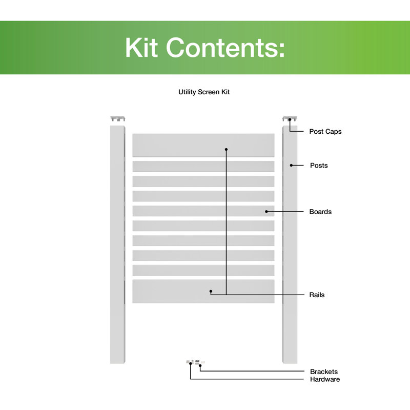 Barrette Outdoor Living Vinyl Utility Screen & Reviews | Wayfair