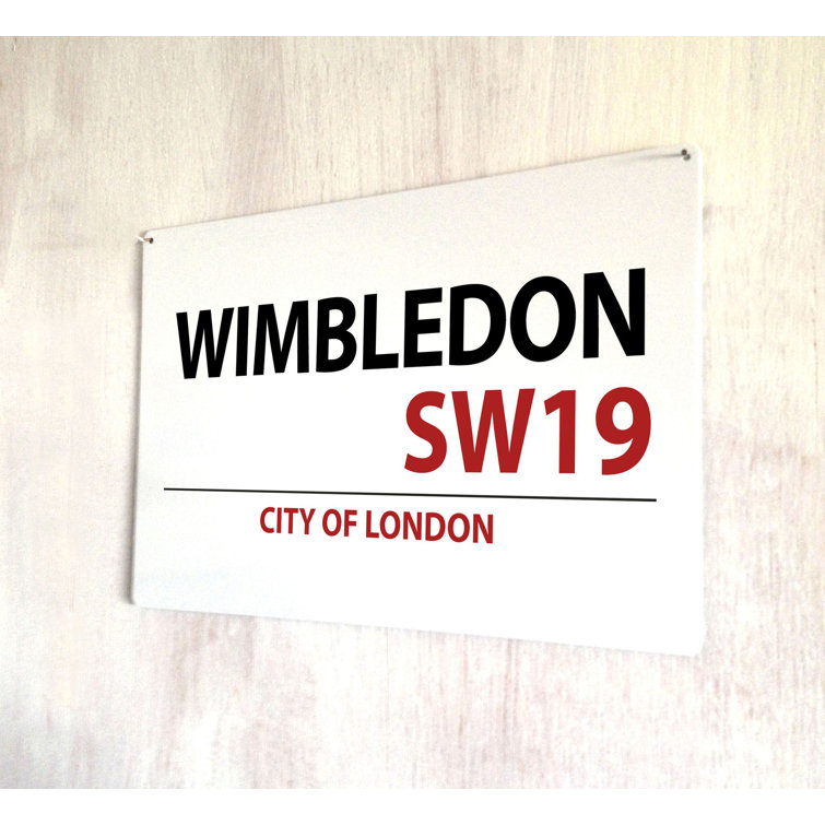 Happy Larry 'Wimbledon London Street Sign' - Unframed Typography Print ...