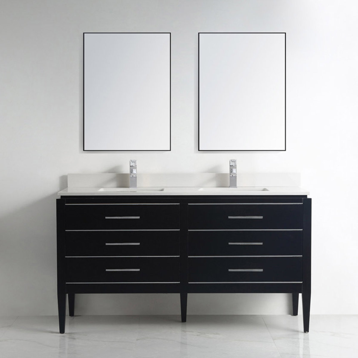 Dowell 60" Double Bathroom Vanity Base Only | Wayfair