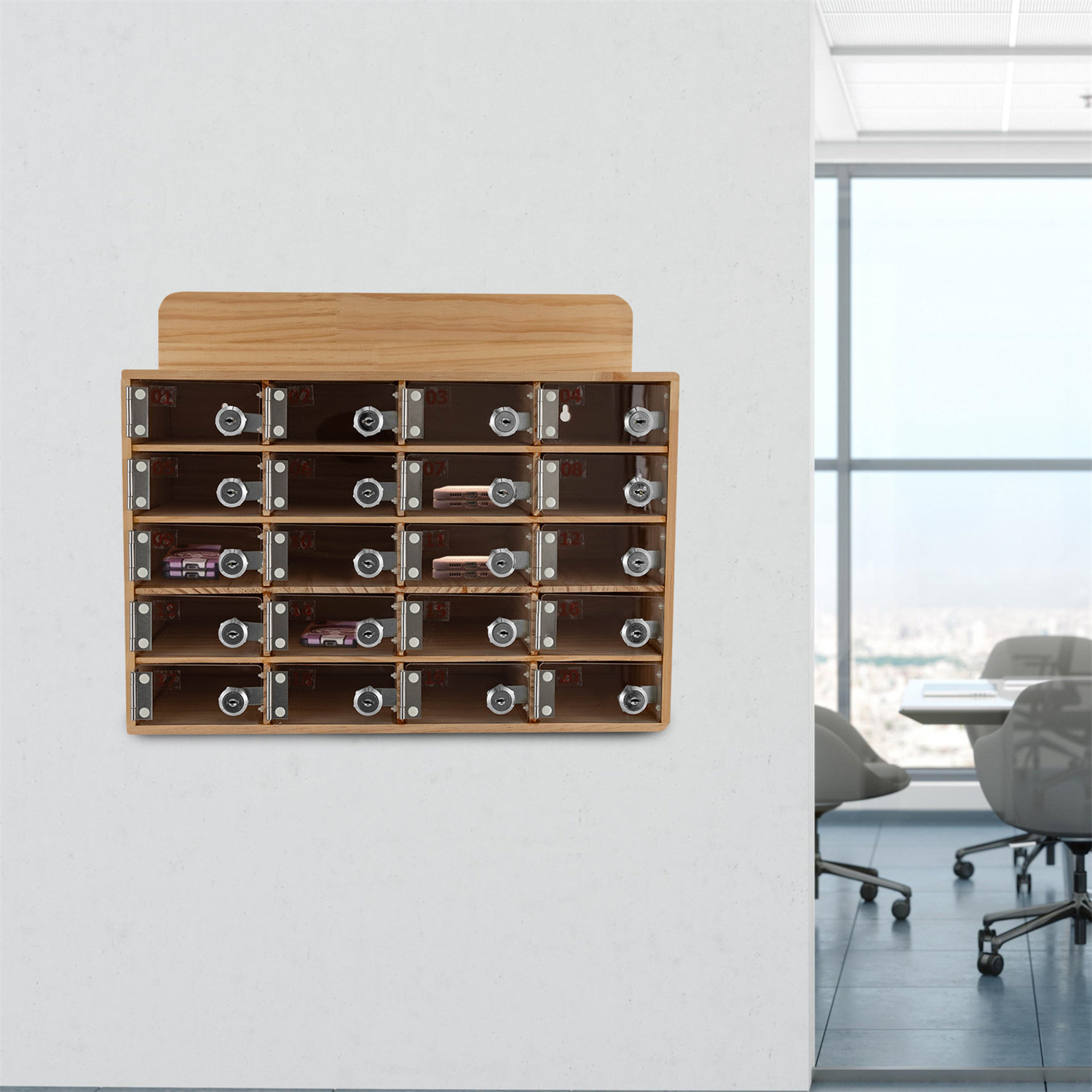 YINXIER 5 - Tier 16.89'' Cell Phone Locker with Key | Wayfair