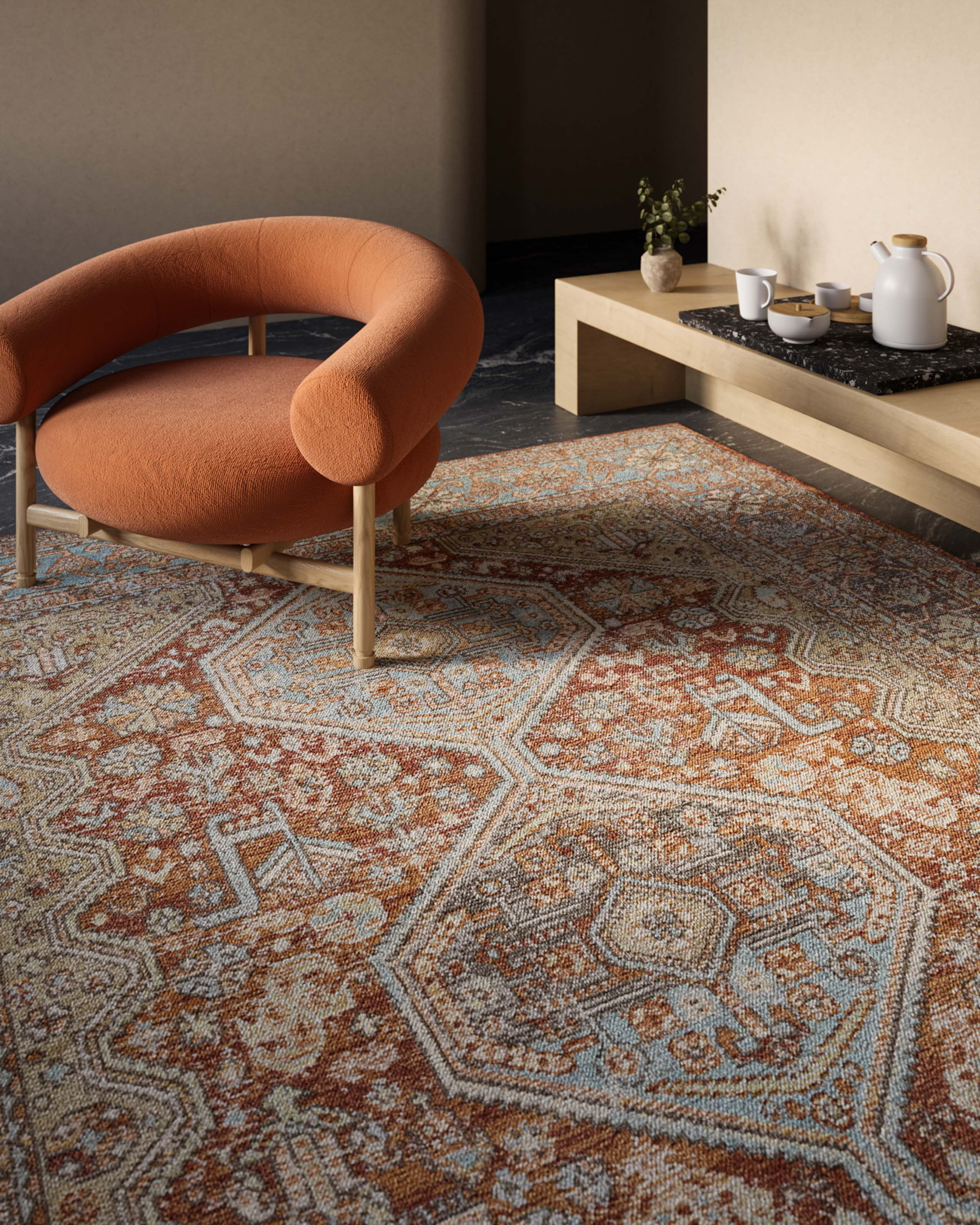 Bungalow Rose Karpinski Copper Rug | Wayfair