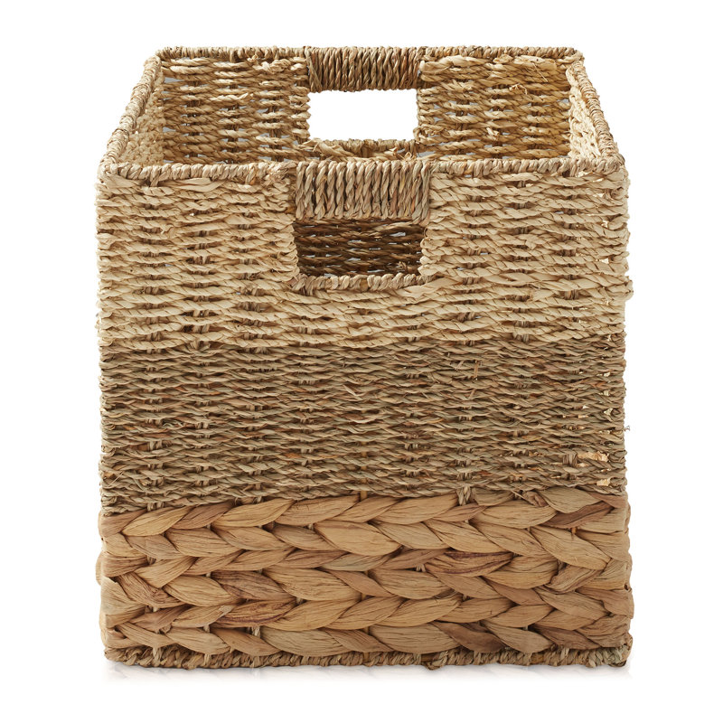 Bayou Breeze 10.5" Mixed Weave Hyacinth Seagrass Storage Basket Cubes ...
