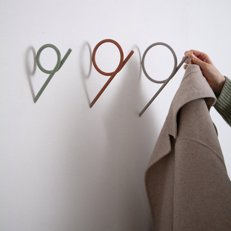 17 Stories Sussane Steel Wall 1 - Hook Coat Rack | Wayfair.co.uk