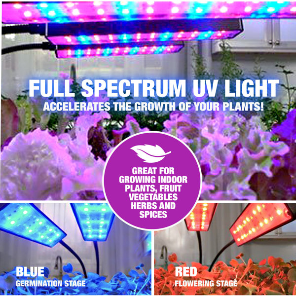 Bell + Howell Bionic Grow Led Flexible Indoor Grow Light With 4 ...