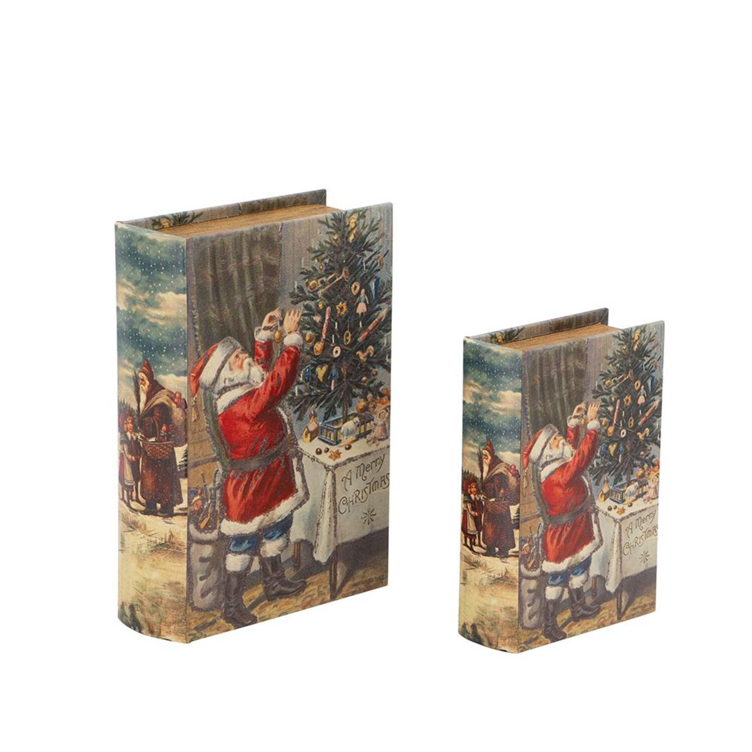 The Holiday Aisle® 2 Piece Book Boxes Set | Wayfair